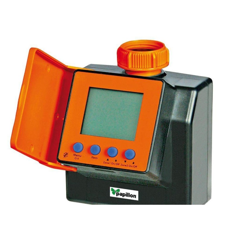 Programador riego digital 2 salidas / bizona papillon